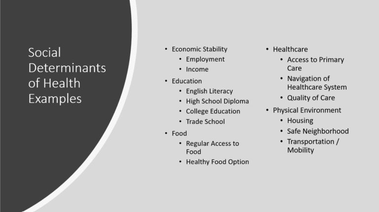 Social Determinants of Health Examples - SDOH Solutions